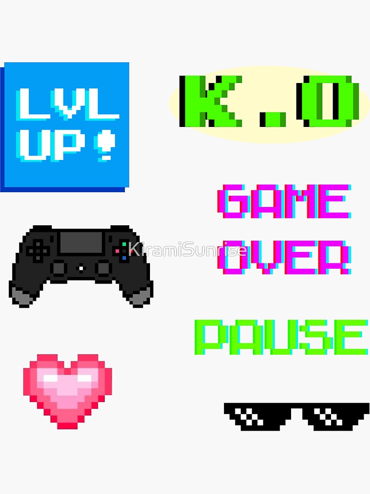 "Gamer Stickers Pack" Sticker for Sale by KiramiSunrise | Redbubble