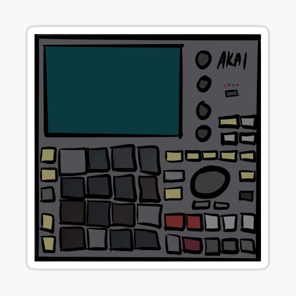 "Akai MPC One Drum Machine" Sticker for Sale by Moodyworks | Redbubble