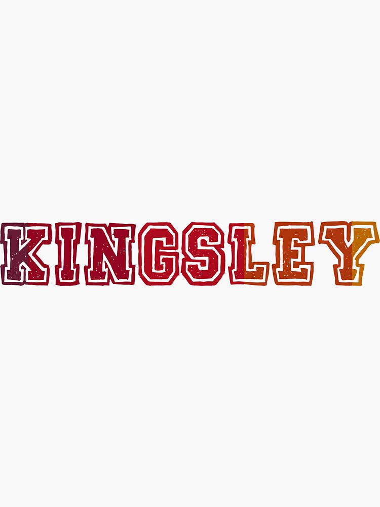 "KINGSLEY" Sticker for Sale by ruviogevio | Redbubble