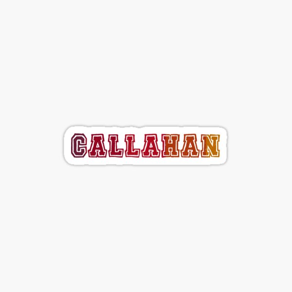 "CALLAHAN" Sticker for Sale by ruviogevio | Redbubble