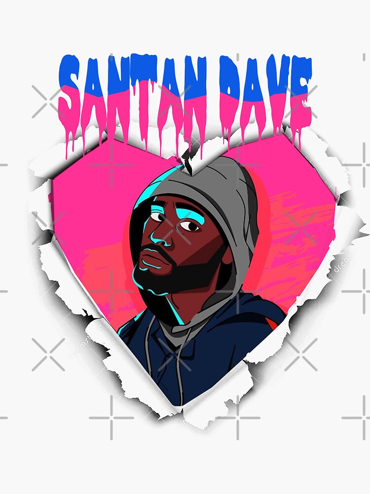 "Santan dave" Sticker for Sale by x-XIX-x | Redbubble