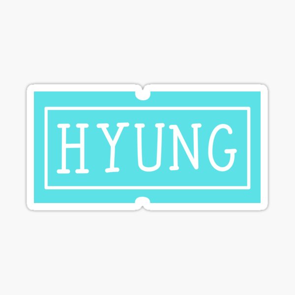 "HYUNG" Sticker for Sale by blacksugarkw | Redbubble