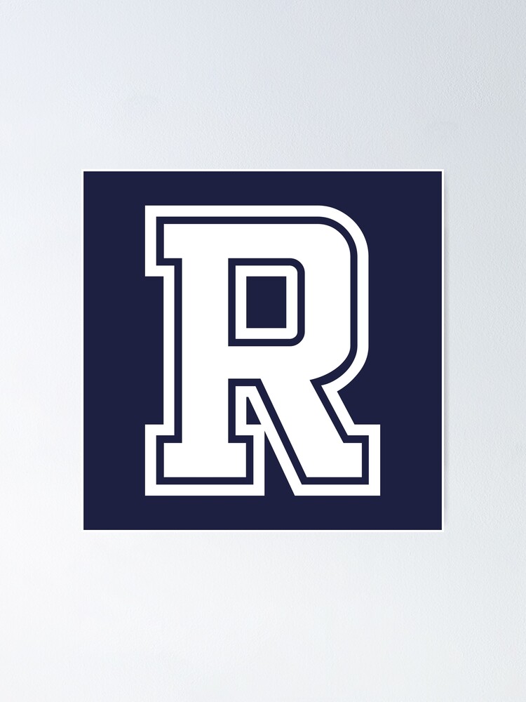 "Letter R, Initial R Varsity style in White" Poster for Sale by ...