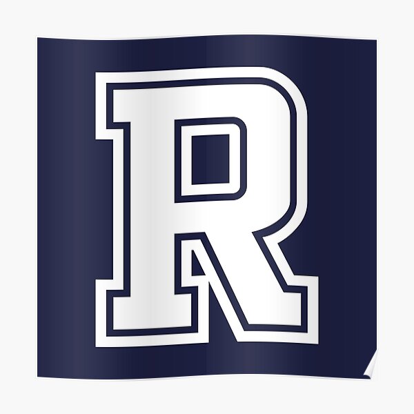 "Letter R, Initial R Varsity style in White" Poster for Sale by ...