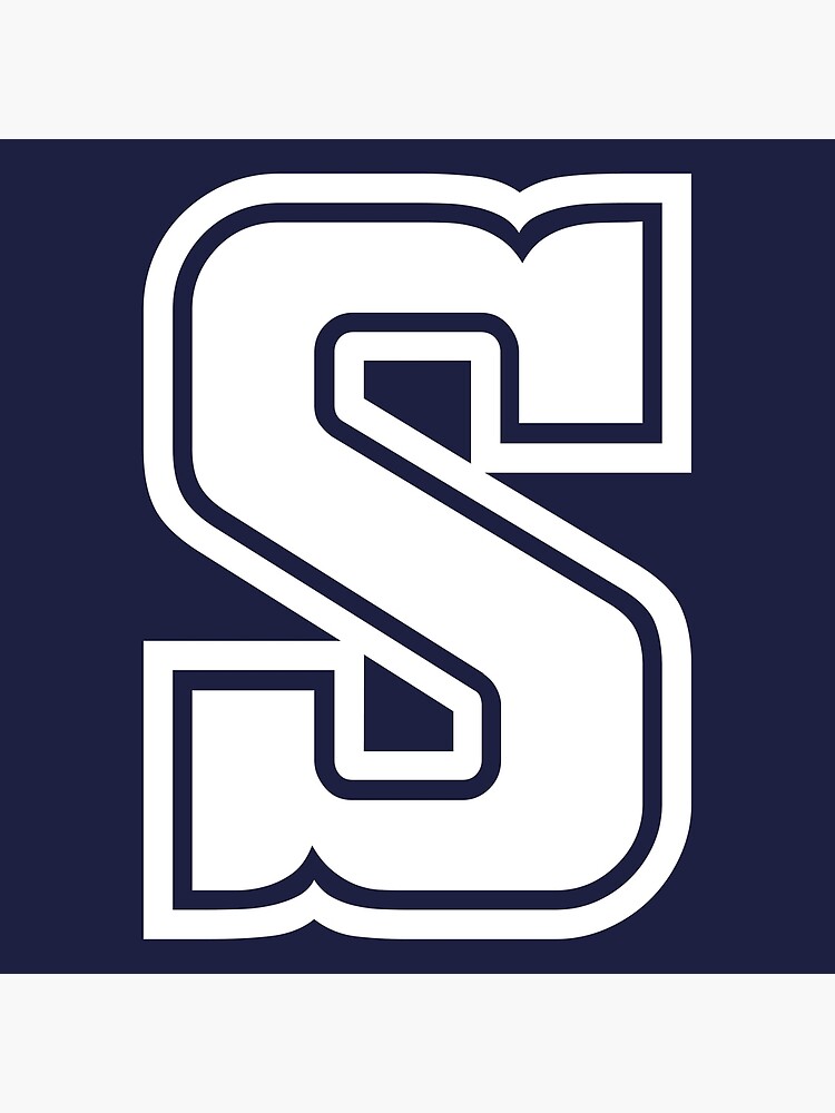 Póster «Letra S, estilo universitario inicial S en blanco» de ...