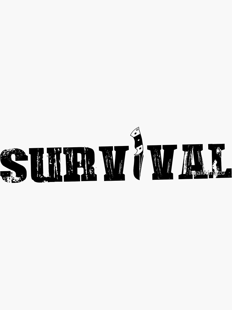 "survival" Sticker for Sale by hyakkimazu | Redbubble