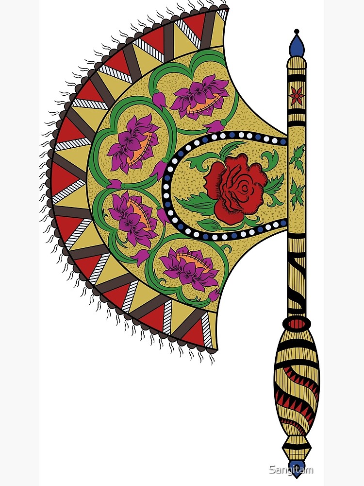 "Traditional Fan" Poster for Sale by Sangitam | Redbubble