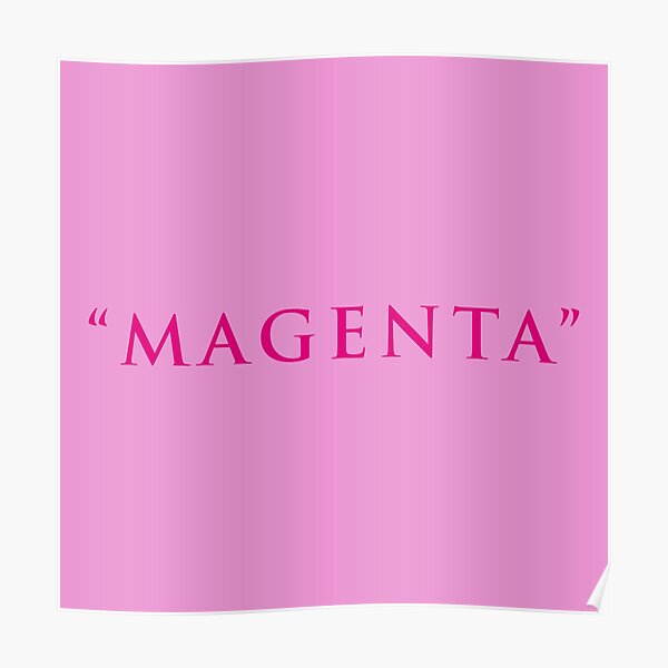 "Megenta" Poster for Sale by Creative-M | Redbubble