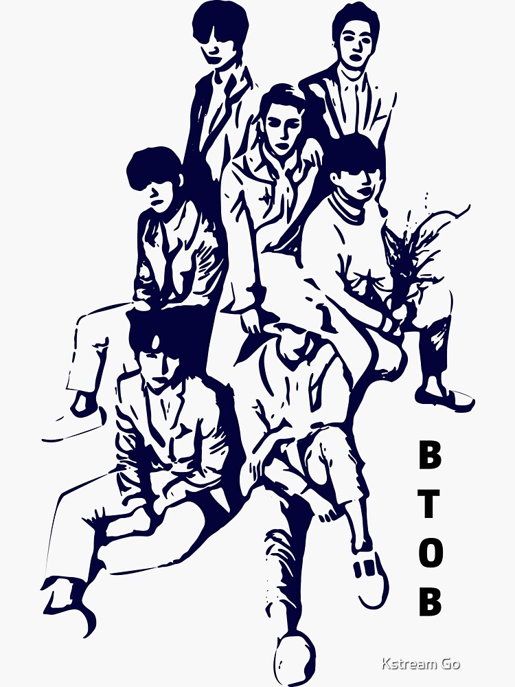 "BTOB(비투비), Kpop star, vector art" Sticker for Sale by moduko | Redbubble