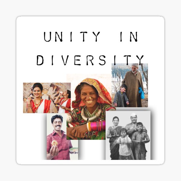 "Unity in diversity " Sticker for Sale by Jakky8888 | Redbubble