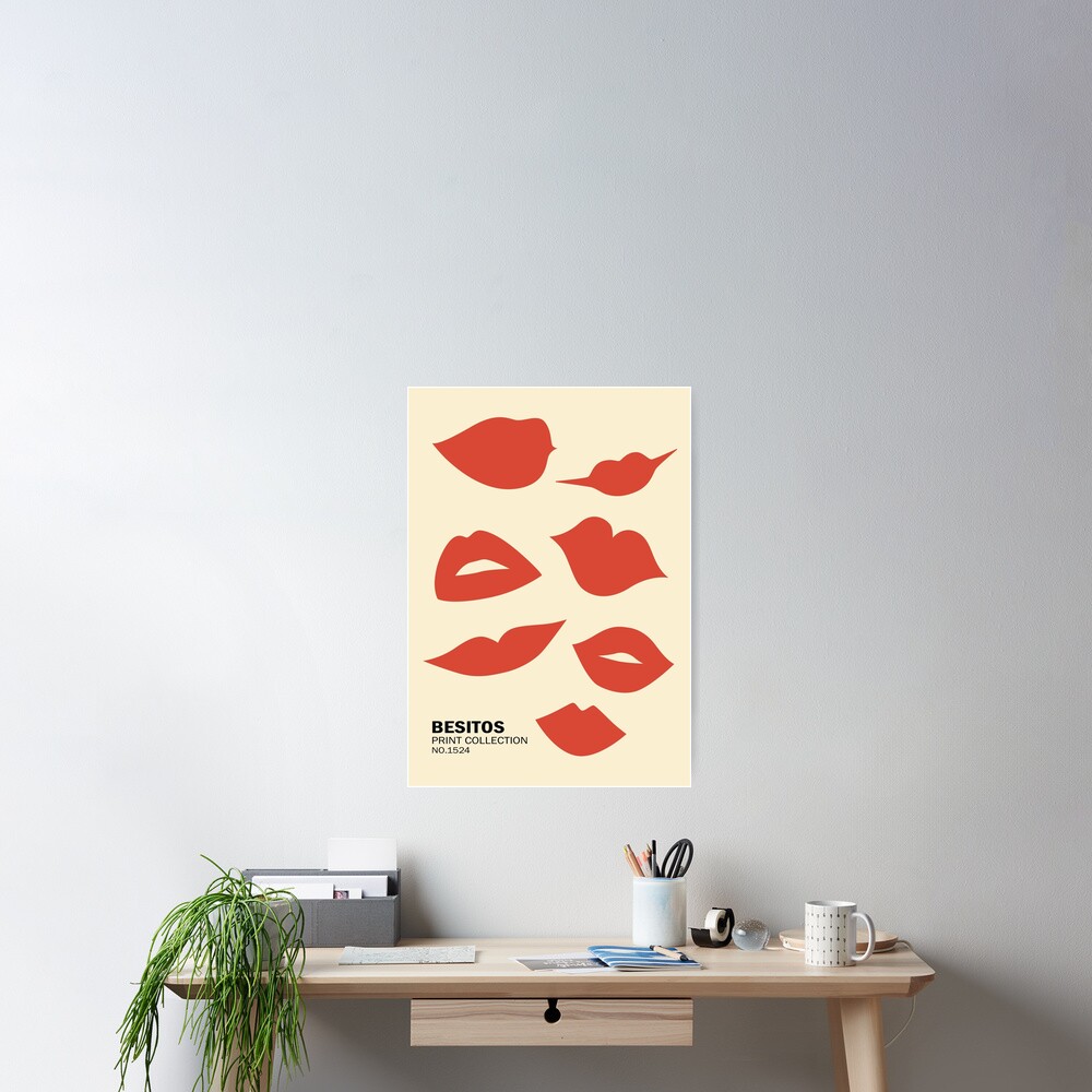 "Red lips, Kisses art print, Retro poster, Posters aesthetic, Museum ...