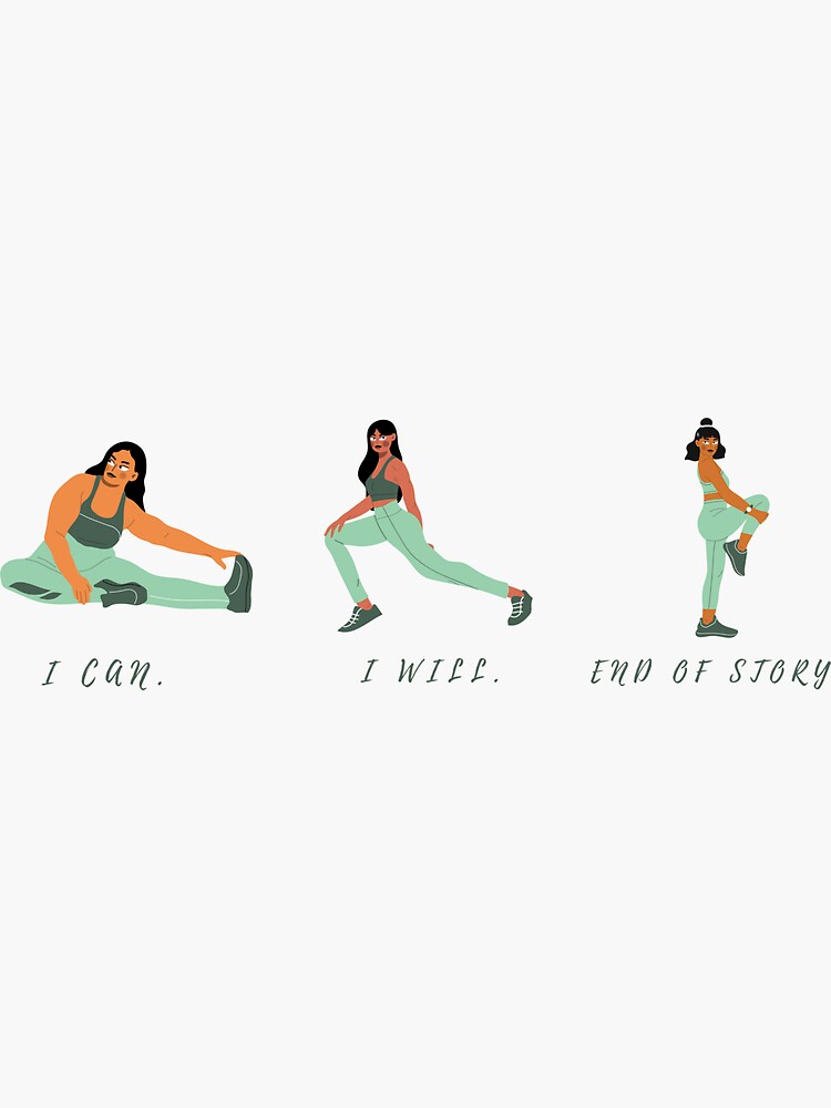 " A motivational design for working out " Sticker for Sale by ...