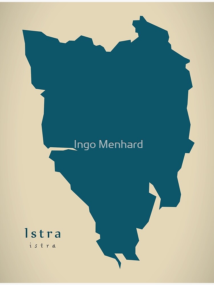 Modern Map - Istra county map Croatia HR Premium Matte Vertical Poster ...