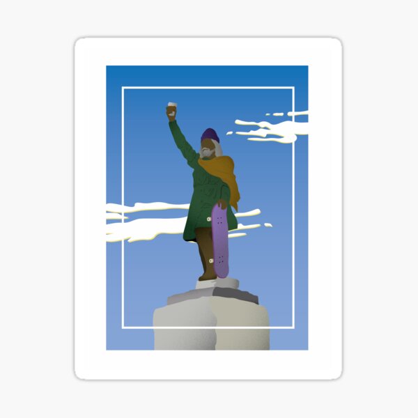 "King Alfred the Hipster" Sticker for Sale by EtaylorDesign | Redbubble