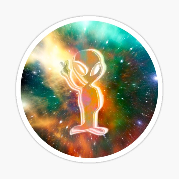 "Trippy alien" Sticker for Sale by KylieAesthetic | Redbubble