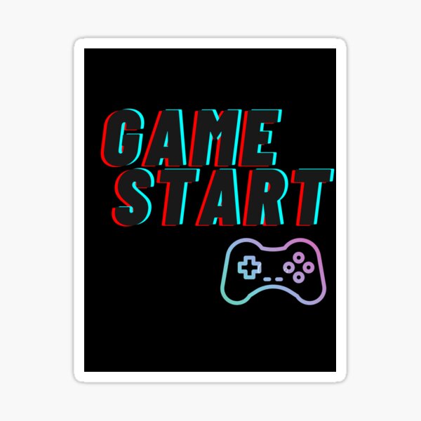 "Neon Game Start logo" Sticker for Sale by MAFiA03 | Redbubble