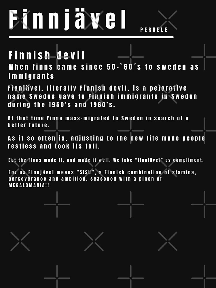 "Finnjävel -Finnish devil, Suomi piru " T-shirt for Sale by NOCE ...