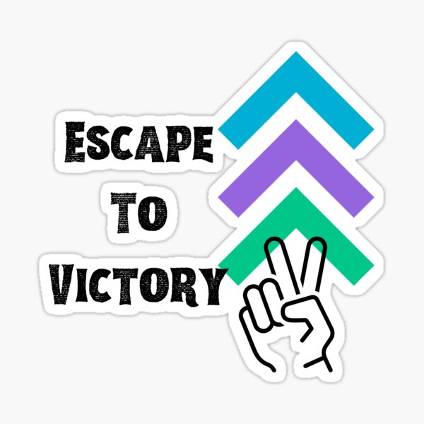 "Escape to Victory" Sticker for Sale by idesignbyJiras | Redbubble