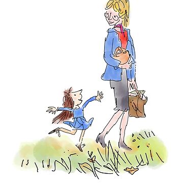 "Roald Dahl Miss Honey And Matilda Drawing " Art Print for Sale by ...