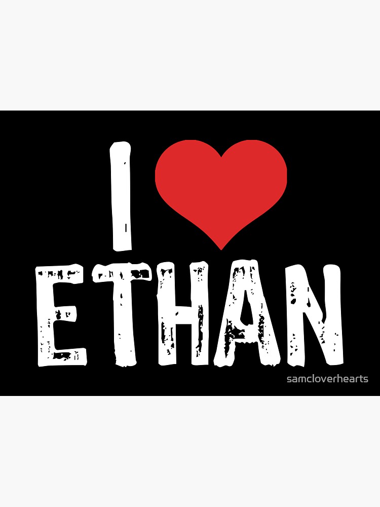"I Love Ethan" Sticker for Sale by samcloverhearts | Redbubble