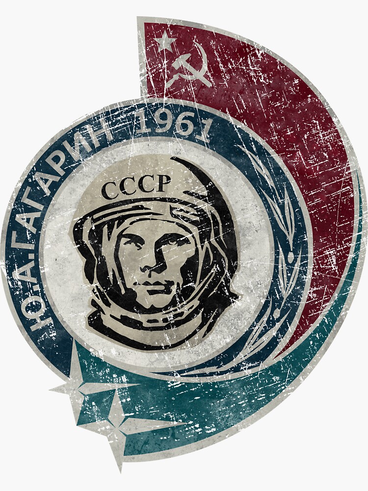 "CCCP Yuri Gagarin 1961" Sticker for Sale by CCCP-Space | Redbubble