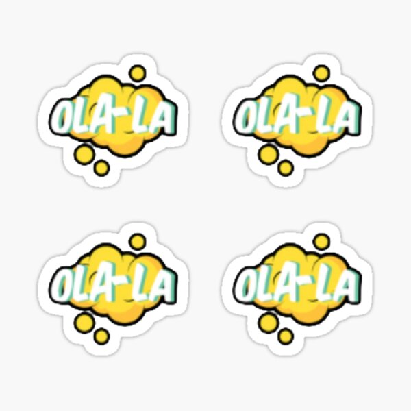 "ola-la comic bubble icon " Sticker by exr378 | Redbubble