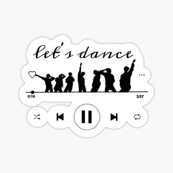 "music makes me dance" Sticker for Sale by Souf-Design | Redbubble