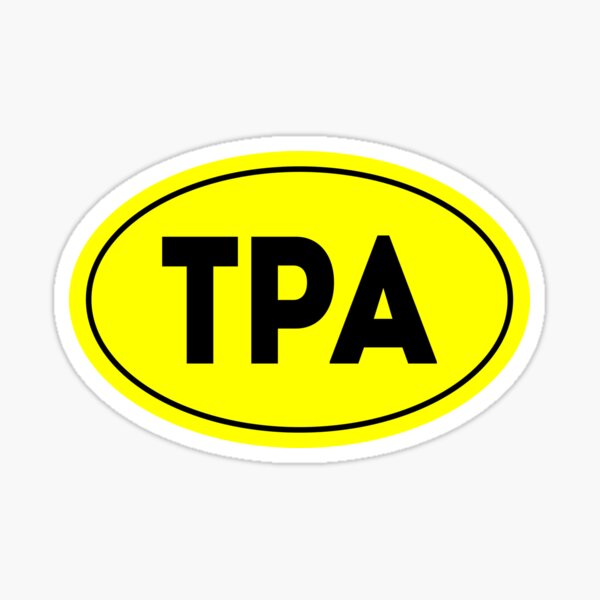 "TPA - Tampa Airport Code. Flying, travel and pilot souvenir " Sticker ...