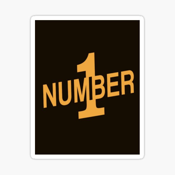 "Number 1" Sticker by Elite-world | Redbubble