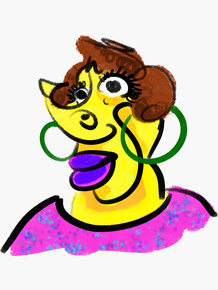 "Ms. Gold" Sticker for Sale by minbit | Redbubble