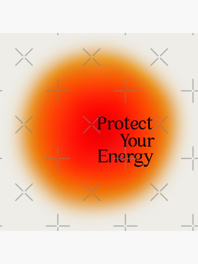 "protect your energy sticker " Sticker for Sale by pinkprintss | Redbubble