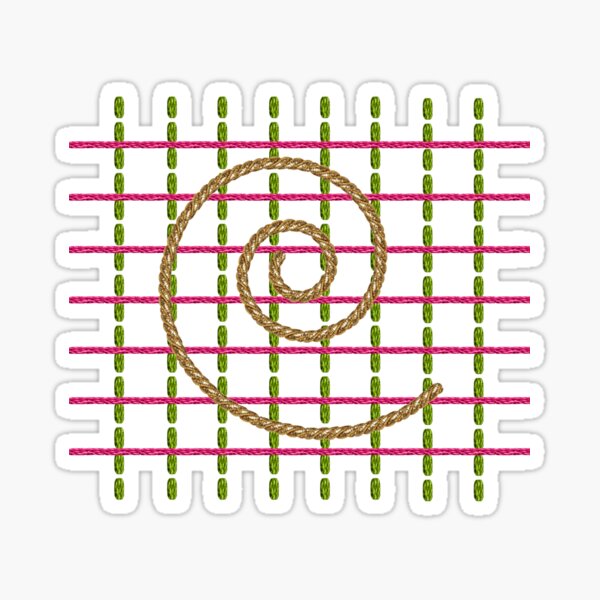 "Coil art Embroidered thread design" Sticker for Sale by OrigaArts ...