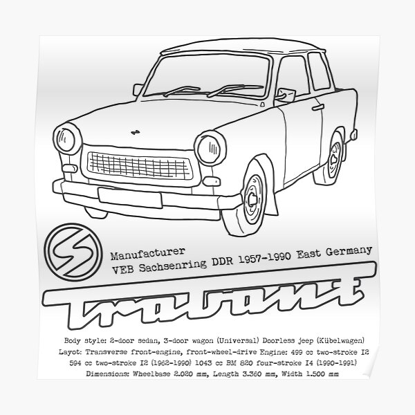 "Trabant" Poster by blegor | Redbubble