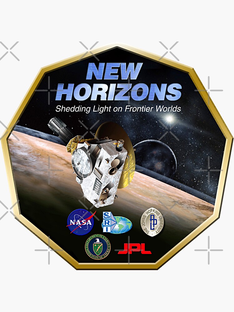"New Horizons space probe logo" Sticker for Sale by trendistudio ...