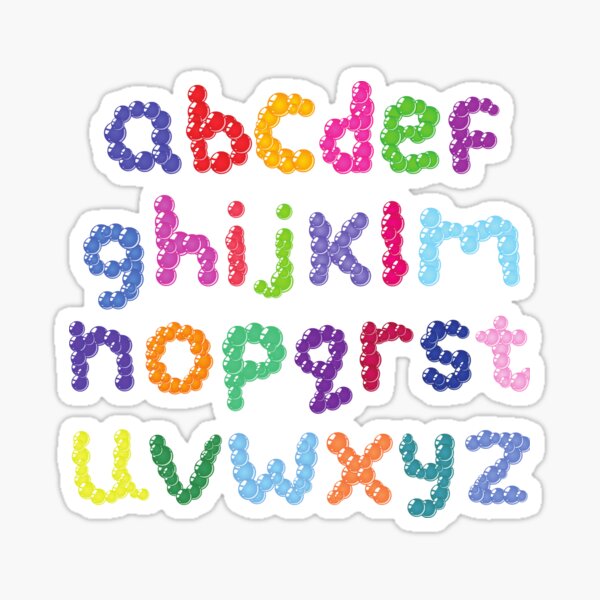 "alphabet for children, abc" Sticker for Sale by angelescar | Redbubble