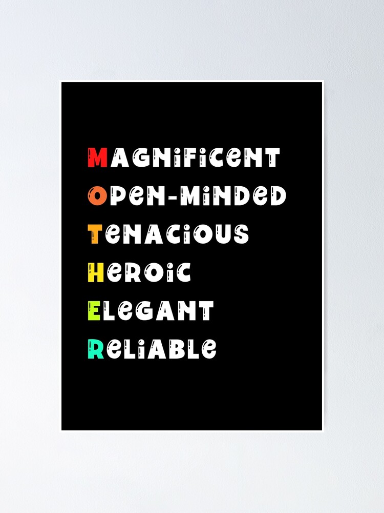 Póster «Poemas acrósticos para la madre, regalos para la madre en su ...