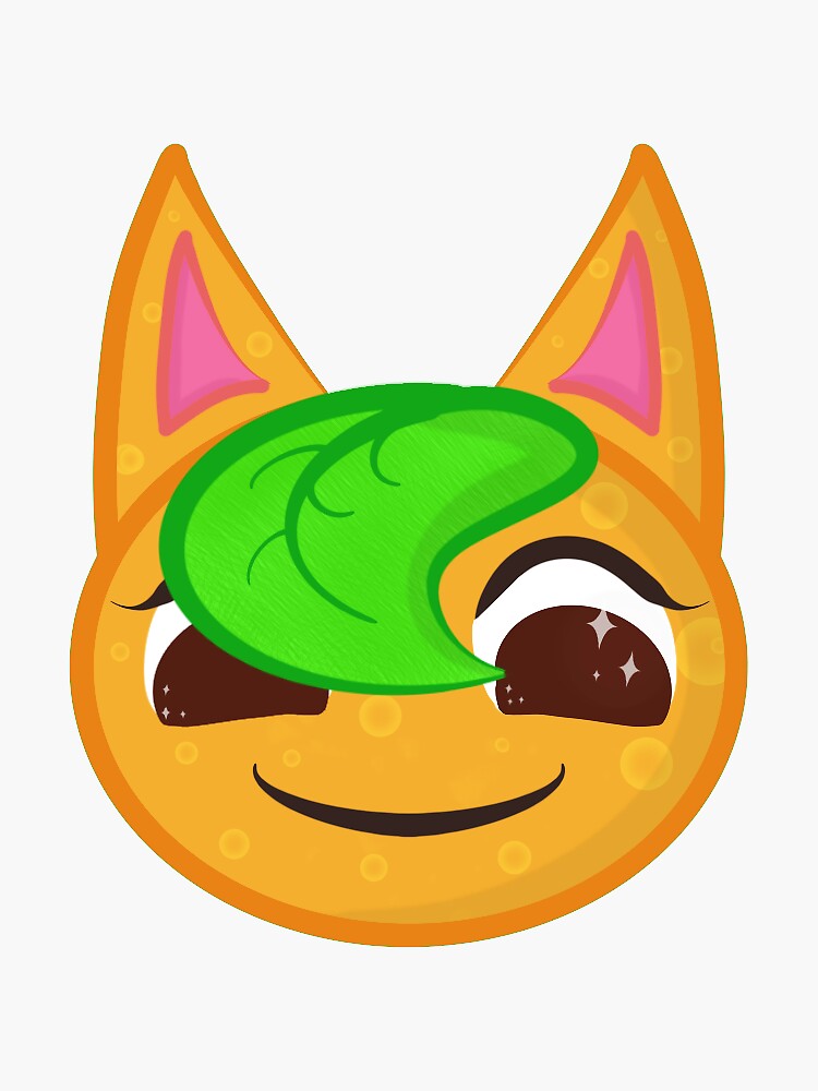 "ACNH Tangy Head Sticker" Sticker for Sale by AsheCrafts | Redbubble