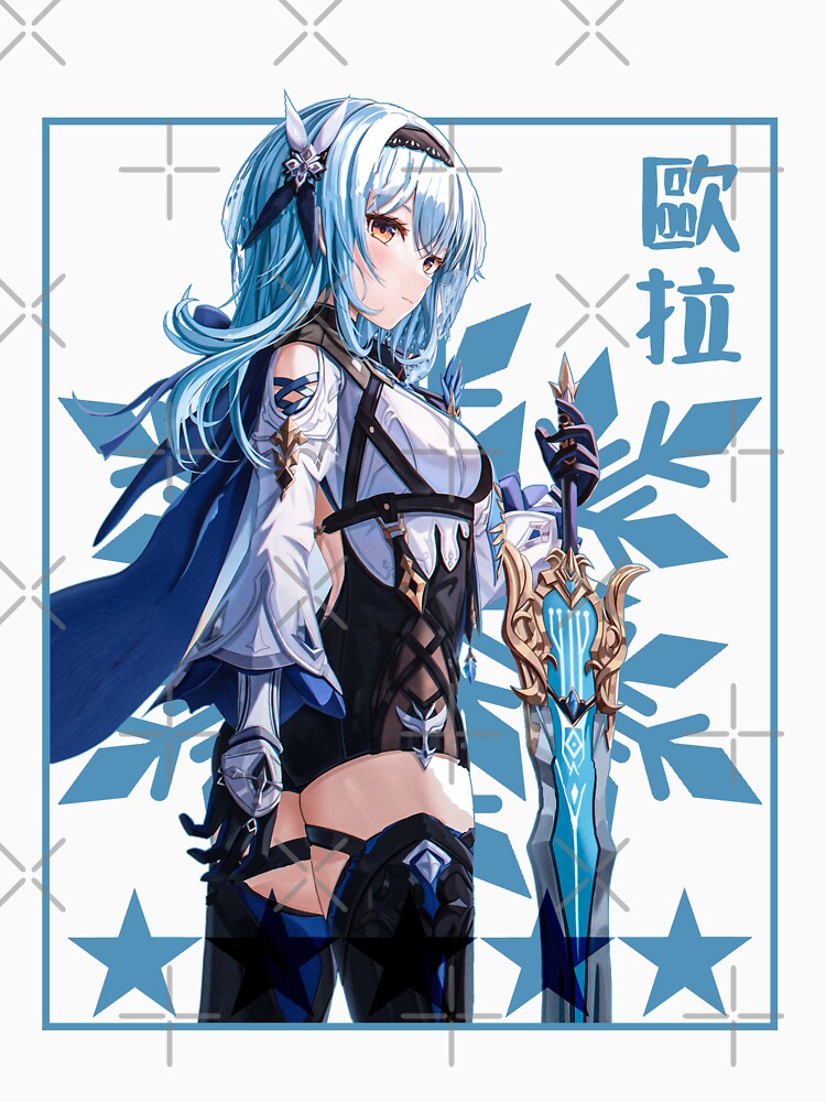 "Eula Genshin Impact Aesthetic Anime Vaporwave" T-shirt for Sale by ...