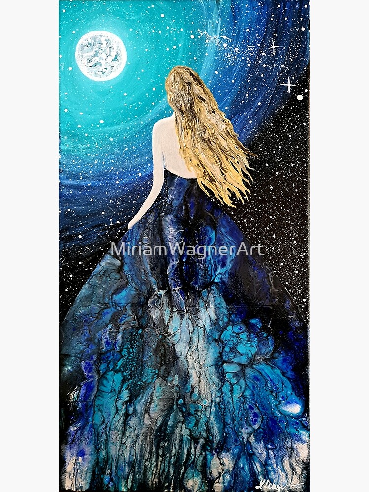 "Moonlight lady" Poster by MiriamWagnerArt | Redbubble