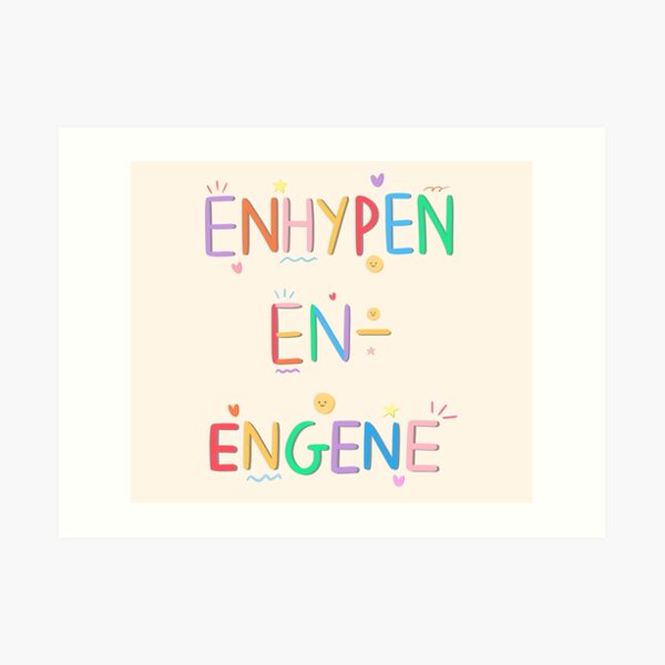 "Enhypen Logo and Engene Sticker Pack " Art Print by zizouuu | Redbubble