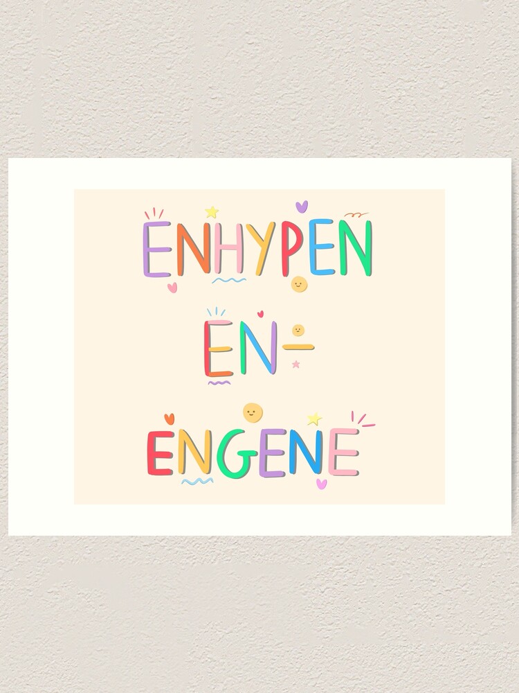 "Enhypen Logo and Engene Sticker Pack " Art Print by zizouuu | Redbubble