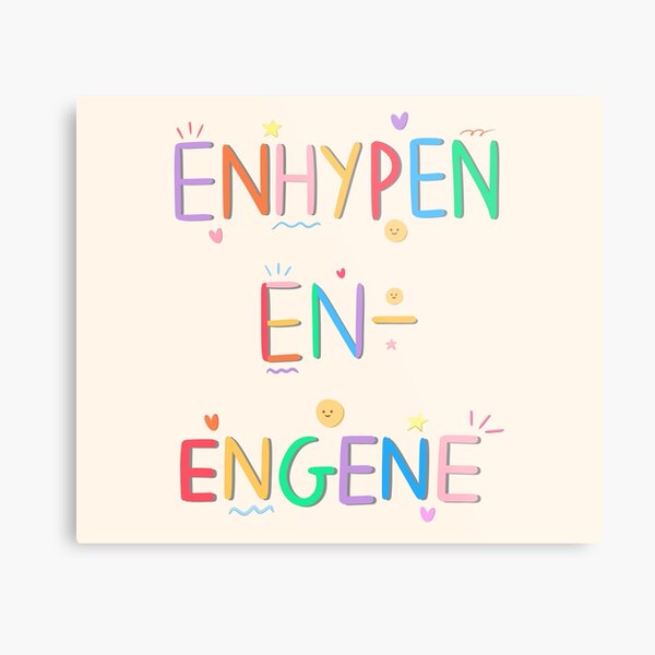 "Enhypen Logo and Engene Sticker Pack " Metal Print by zizouuu | Redbubble