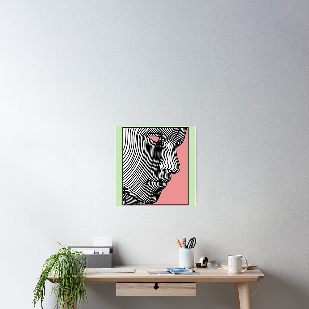 "Abstract 3d Face" Poster for Sale by VADIMproducts | Redbubble