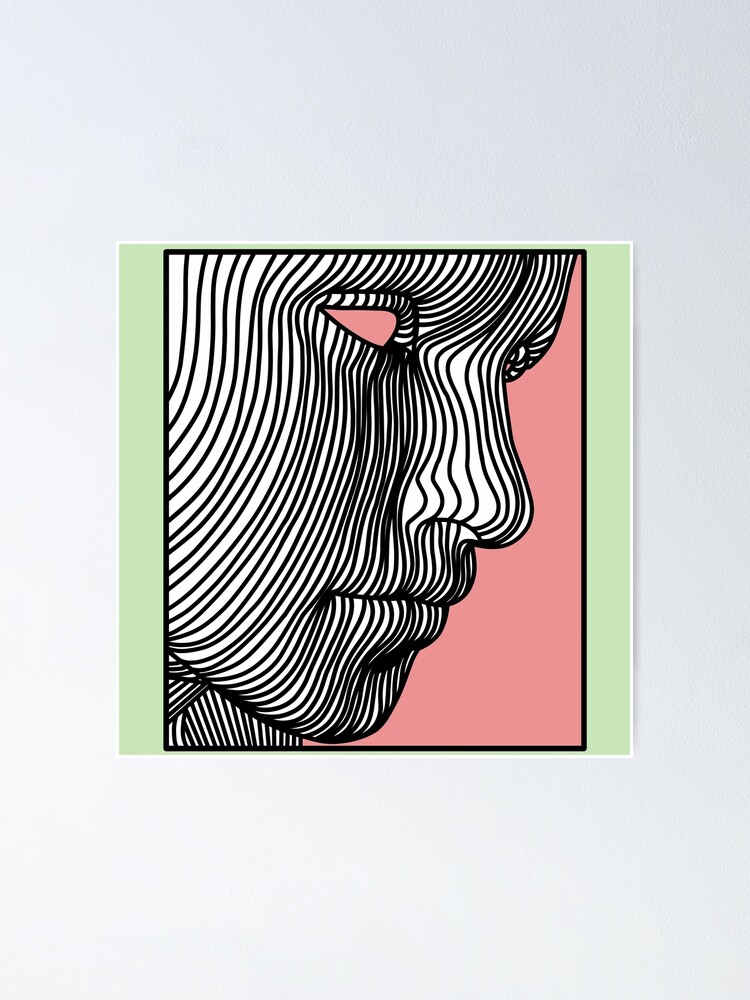 "Abstract 3d Face" Poster for Sale by VADIMproducts | Redbubble