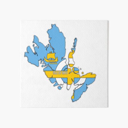 "Isle Skye Flag on the map of Skye" Art Board Print for Sale by cydavid ...