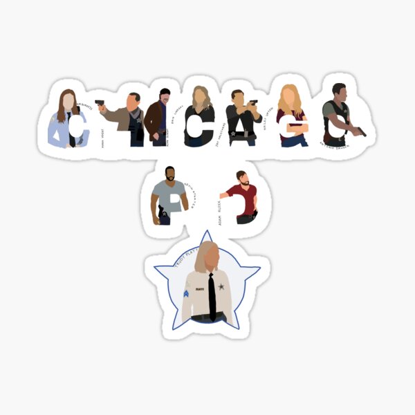 "Chicago PD - characters" Sticker for Sale by ncislafan | Redbubble