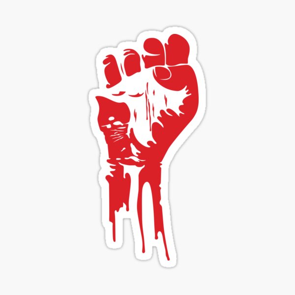 "Bloody Fist" Sticker for Sale by 2D-Ronin | Redbubble