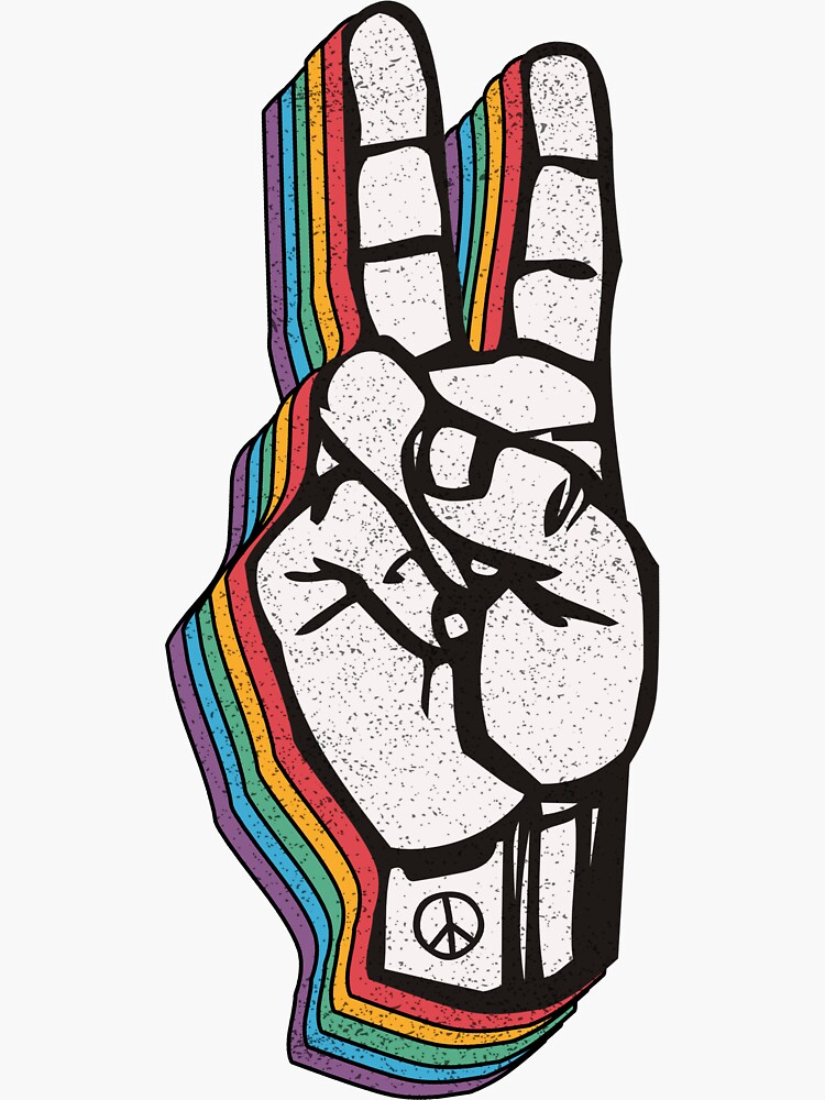 "Peace Out hand sign" Sticker for Sale by ProArtzilla | Redbubble