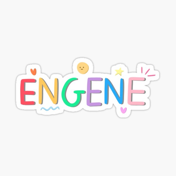 "ENGENE Sticker" Sticker for Sale by zizouuu | Redbubble