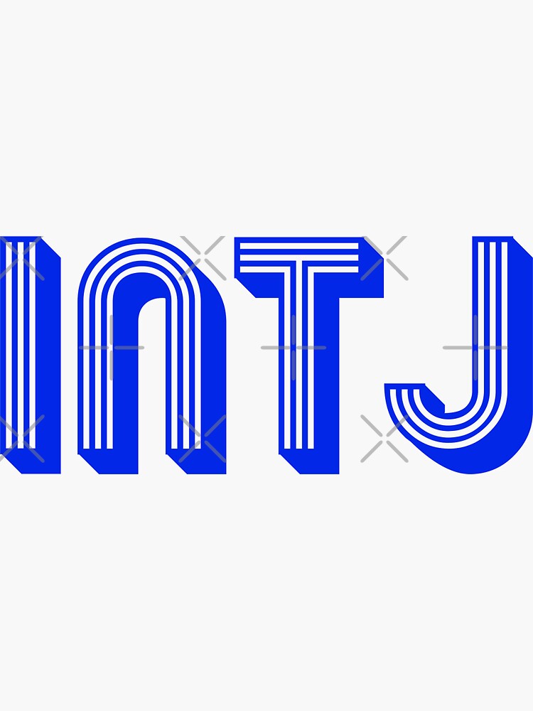 "INTJ " Sticker for Sale by lillilarkstudio | Redbubble